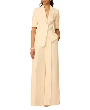 Mint Velvet Scallop Front Short Sleeve Blazer