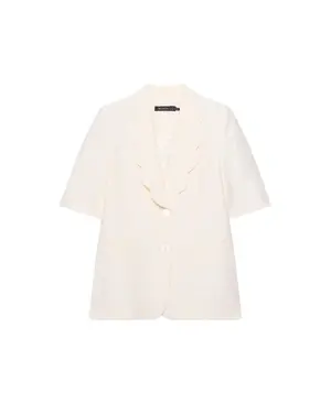 Mint Velvet Scallop Front Short Sleeve Blazer