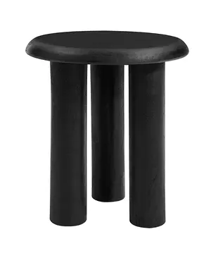 MODWAY Mavina Mango Wood Side Table - Black