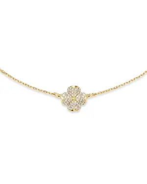 Kate Spade New York Spade Flower Pave Clover Scatter Necklace