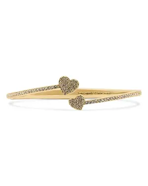 Kate Spade New York Yours Truly Pave Open Cuff Bracelet - Clear/gold