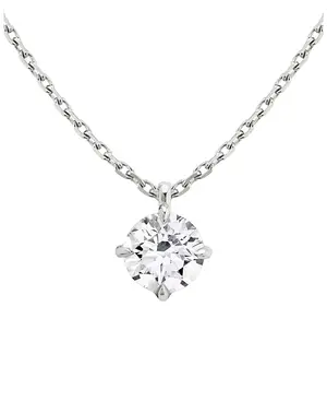 VRAI 14k Yellow 1.50ctw Round Brilliant Lab Grown Diamond Solitaire Pendant Necklace - White