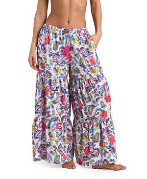 SUNSHINE 79 Butterfly High Rise Tiered Maxi Pants