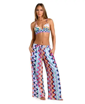 SUNSHINE 79 Untamed Tropics Printed Wide Leg Pants