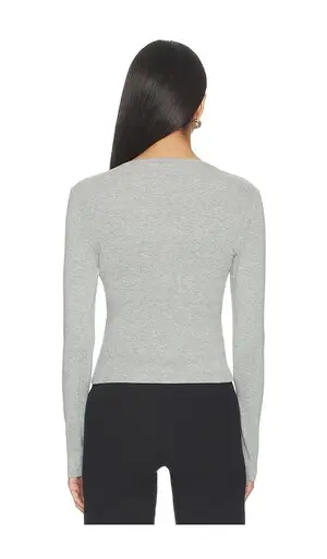 Donni. The Baby Rib Criss Cross Long Sleeve