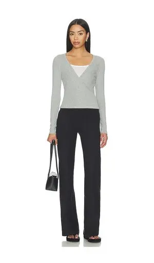 Donni. The Baby Rib Criss Cross Long Sleeve