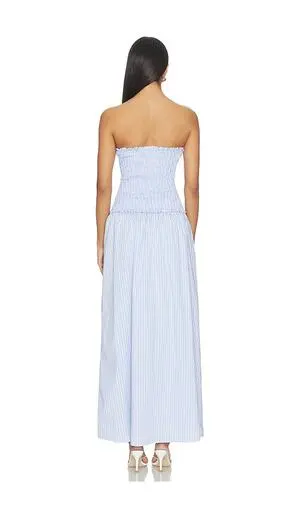 MORE TO COME Strapless Maxi Dress With Smocked Bodice And Drop-waist Design