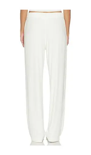Eterne Ribbed Knit Lounge Pant - Cream