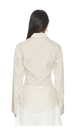 EAVES Tilda Striped Lyocell Shirt