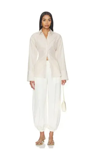 EAVES Tilda Striped Lyocell Shirt