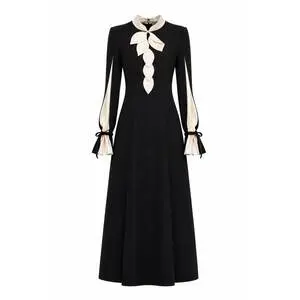 JULIA ALLERT Cocktail Ankle-length Dress With Ivory Satin Details