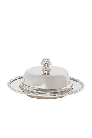 The Favorites Parisian Butter Dish With Cover And Glass - Nickel
