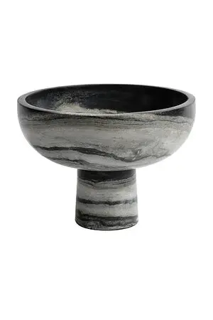 The Favorites Footed Bowl Panda Marble - Black