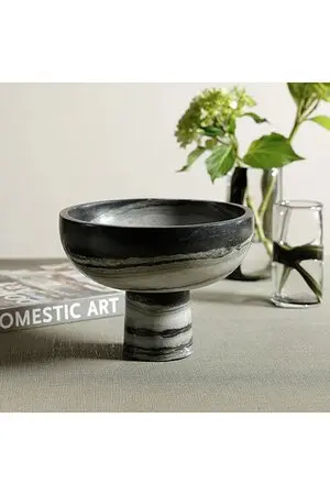 The Favorites Footed Bowl Panda Marble