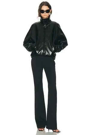 COURREGES Vinyl Zipped Bomber Jacket