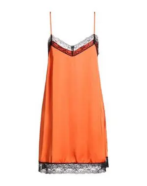 GAËLLE PARIS Viscose Slip Mini Dress With Lace Trims