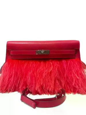 Hermès Kelly Elan Folie Ostrich-feather Shoulder Bag