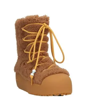 Bally Leather Lace-up Wedge Ankle Boots With Shearling Lining