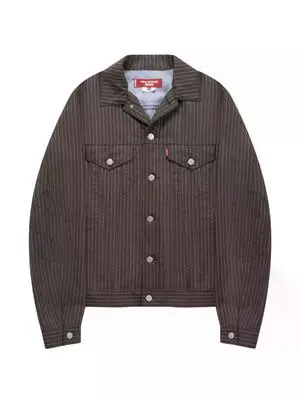 Junya Watanabe Pinstripe Elbow-patch Jacket
