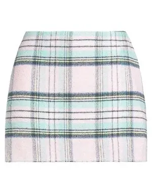 JUCCA Tartan Pattern Bouclé Mini Skirt