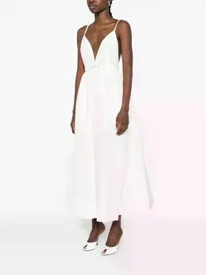 Maje Jewelled Taffeta Maxi Dress