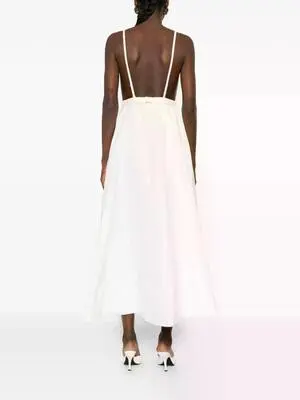 Maje Jewelled Taffeta Maxi Dress