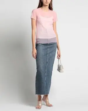 GAËLLE PARIS Tulle Crewneck Short Sleeve Top