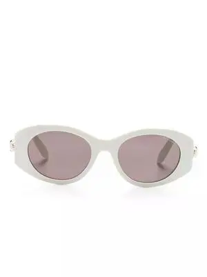BVLGARI Serpenti Oval-frame Sunglasses - White