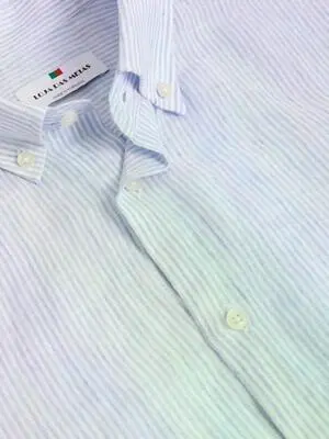 LOJA DAS MEIAS Vertical-stripe Button-down Shirt
