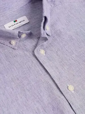 LOJA DAS MEIAS Button-down-collar Striped Shirt