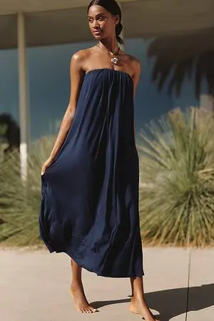 green emerald velvet dress Oakley Strapless Draped Mini Dress | Ivory | Dresses main image 1