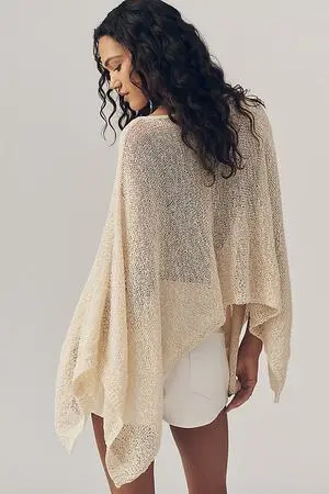 Anthropologie Gauze Knit Poncho