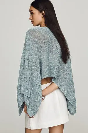 Anthropologie Gauze Knit Poncho