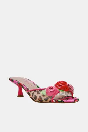 Betsey Johnson Lambert 3d Floral Embellished Heeled Mules