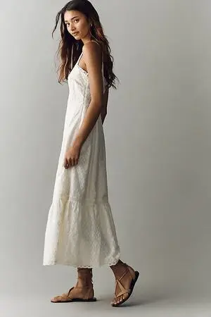 Paige Kelli Dress With Embroidered Detail - Ivory