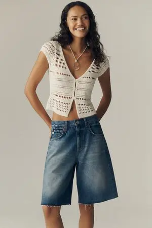 Ag Hattie Cotton Denim Shorts