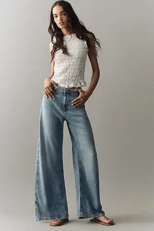 PILCRO Mid-rise Wide-leg Jeans
