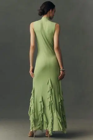 ESPECIA High-neck Tendral Maxi Dress