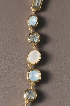 Anthropologie Mixed Stone Bezel Necklace