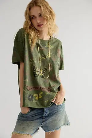 THE BUREAU Secret Garden Printed T-shirt - Green