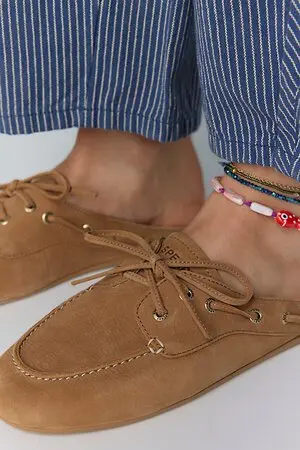 Sperry Slim Boat Mules - Light Peanut