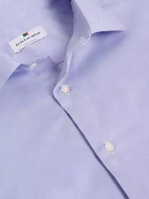 LOJA DAS MEIAS Spread-collar Long-sleeve Shirt - Blue