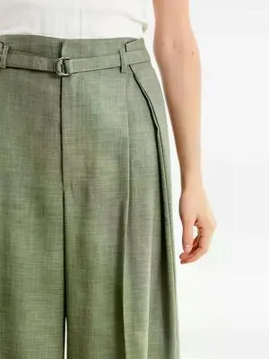 VICOLO Belted Pleated Trousers