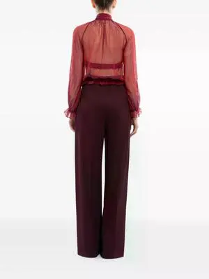 SAIID KOBEISY Pleated Wide-leg Trousers