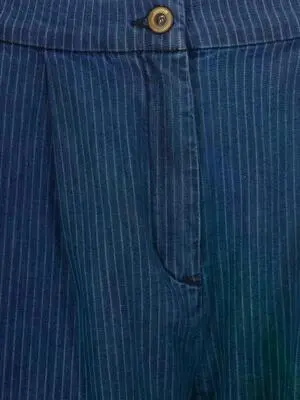 SESSUN Pinstripe Denim Bermuda Shorts