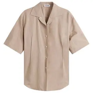 JIL SANDER Short Sleeve Boxy Fit Shirt - Green