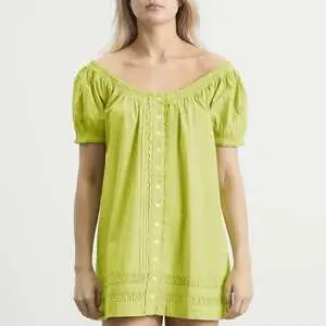 DAMSON MADDER Jayne Mini Dress With Ruched Details - Celery