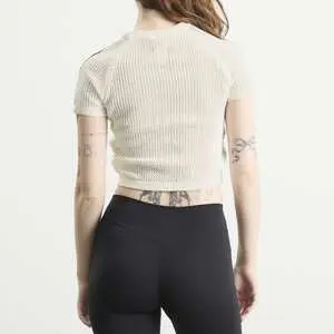 Adidas Crochet T-shirt With 3-stripes