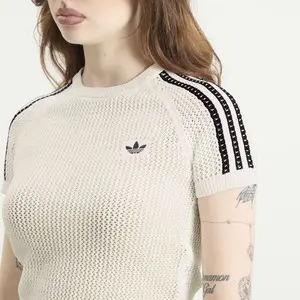 Adidas Crochet T-shirt With 3-stripes