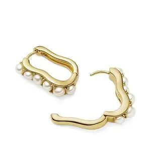 MISSOMA Pearl Wave Hoop Earrings